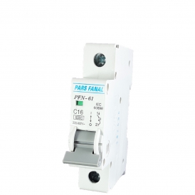 کلید مینیاتوری تکپل ۱۶ آمپر پارس فانال مدل PFN-61 | برق و صنعت مهدی